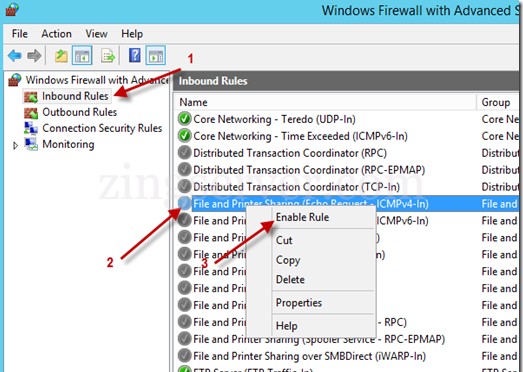 Cách bật Ping/ICMP trong VPS Windows Server 2016 và 2012 R2 • ZingServer