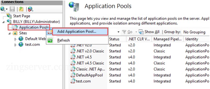 Cách thêm trang web mới vào IIS theo cách thủ công • ZingServer